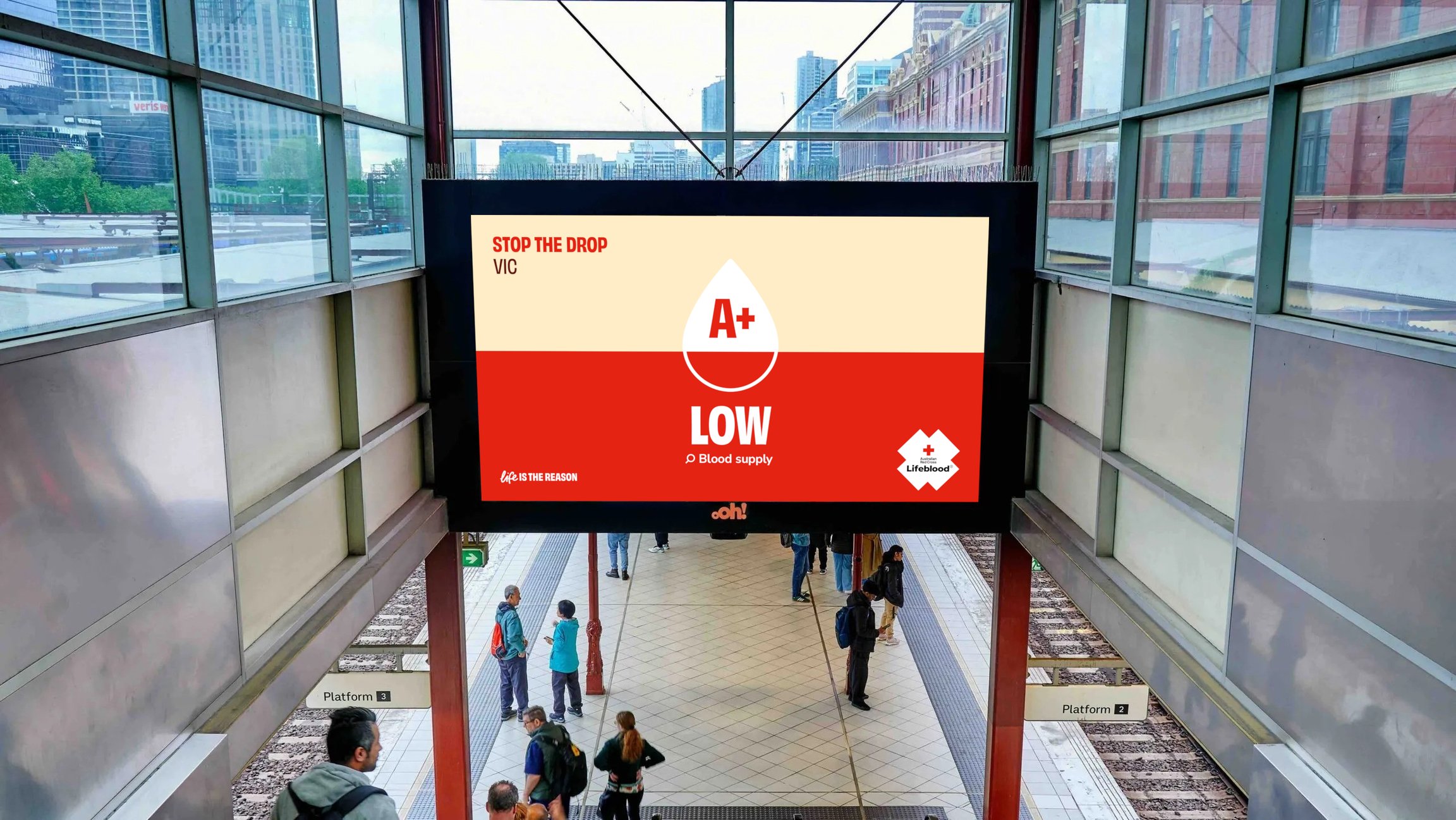 How Lifeblood used DOOH to drive donations